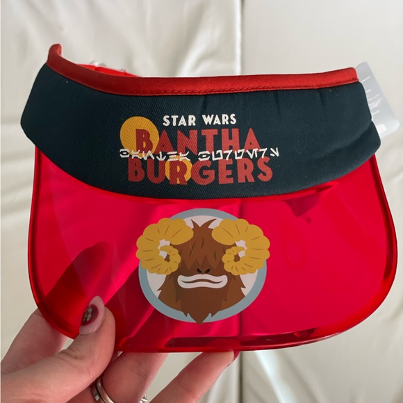 Star Wars | Accessories | Star Wars Red And Black Bantha Burgers Visor ...